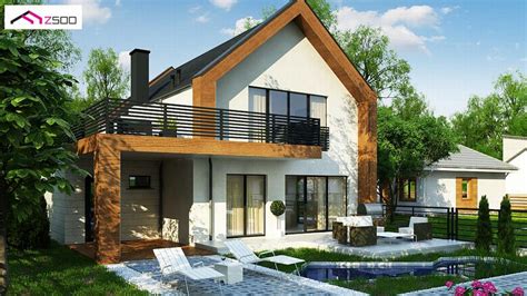 Zobacz projekt nowoczesnego domu piętrowego na wąską działkę