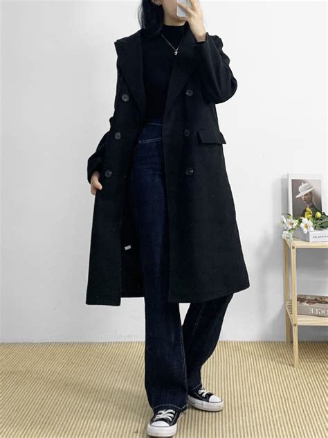 당일출고 백화점입고 2color 어바웃 더블버튼 모직 롱코트 겨울코트 가을코트 더블코트 숏코트 퍼자켓 오버핏코트 핸드메이드코트