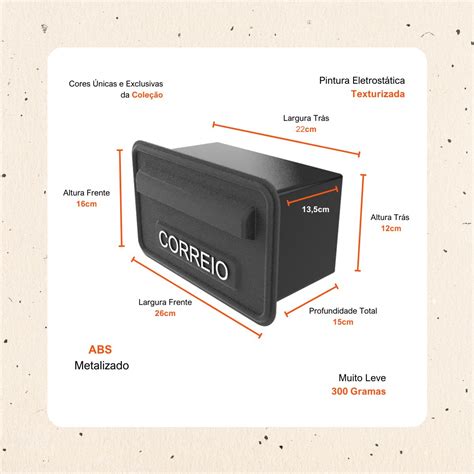 Caixa De Correios Cartas Parede Grade PVC Embutir Resistente