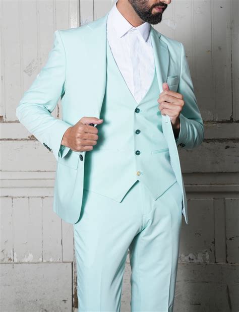 Costume mariage vert pale 3 pièces pour homme Nice 06 PACA