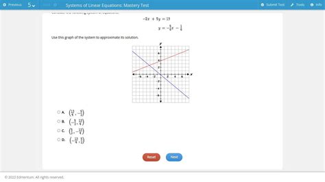 select the correct answer consider the following system of equations use this graph of the
