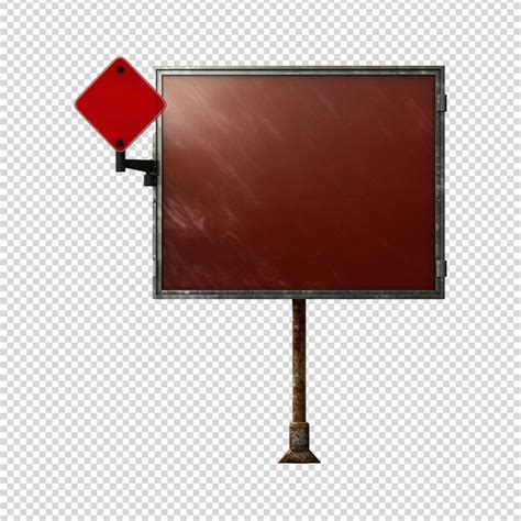 Premium PSD Blank Road Sign Board Isolated On Transparent Background