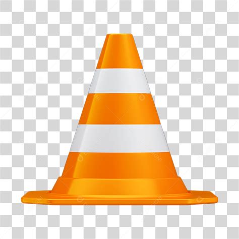 Cone Sinalização Elemento 3D PNG Transparente download Designi