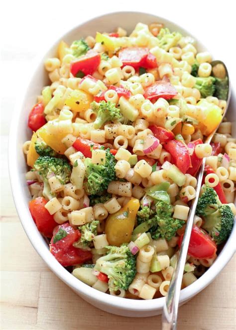 Marinated Vegetable Pasta Salad Barefeet In The Kitchen