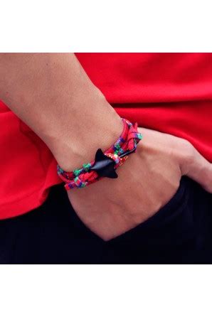 Pulsera marinera manta raya con cordón de colores Pulsera Marinera SG