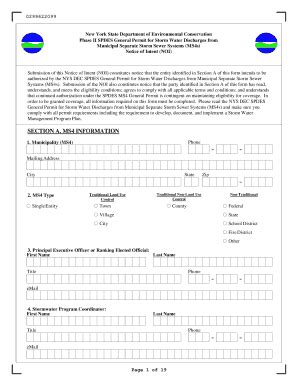 Nysdec Noi Fill And Sign Printable Template Online