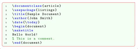[solved] latex source code listing 9to5science