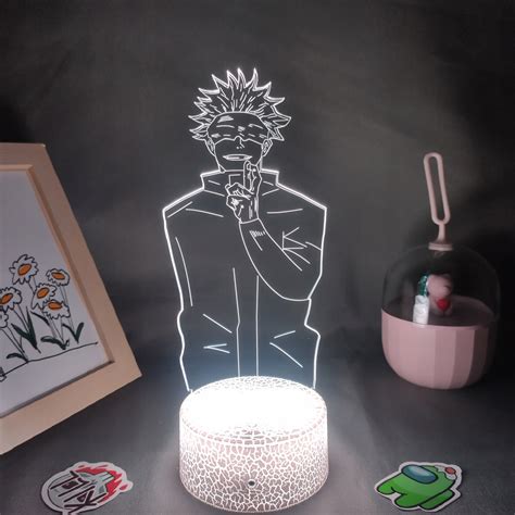 Gojo Satoru Manga Jujutsu Kaisen Anime Rysunek 3D Lampy Lawy Neon RGB