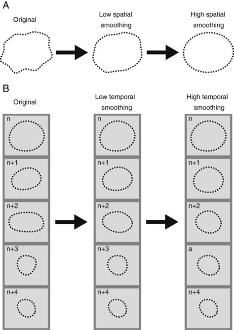 illustration of a spatial and b temporal smoothing of a contour download scientific diagram