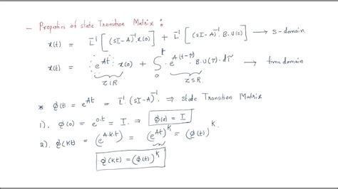 state transition matrix properties control systems lec 121 youtube