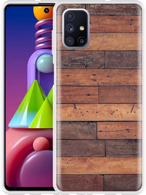 Samsung Galaxy M51 Hoesje Houten Planken Designed By Cazy Bol