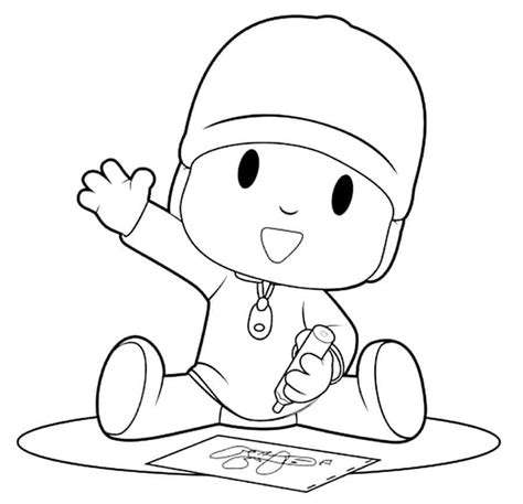 Pocoyo Para Colorir Blog Ana Giovanna