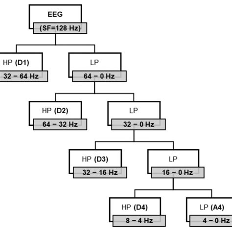 different levels of dwt decomposition by low pass lp and high pass download scientific