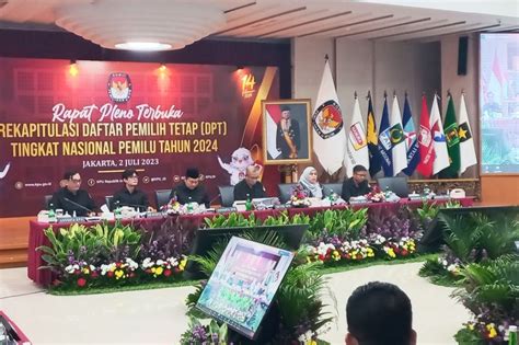 Gelar Rapat Pleno KPU Tetapkan DPT Pemilu 2024 Sebanyak 204 Juta