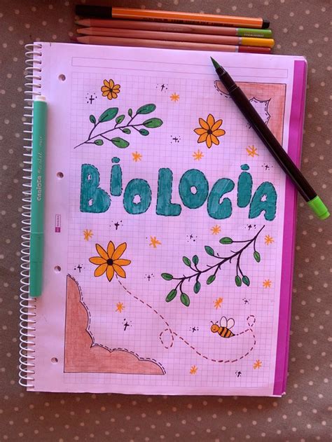 Biologia Portada Portadas De Cuadernos Manualidades Decoracion De