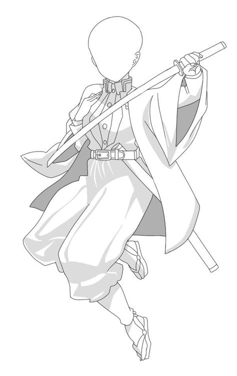 Demon Slayer Female Base Kimetsu No Yaiba Body Base Drawing Body
