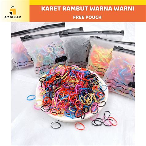 Jual Pcs Ikat Rambut Karet Jepang Elastis Warna Warni Anti Putus