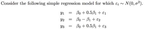 solved consider the following simple regression model for