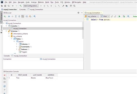 how to connect a database server in intellij community edition