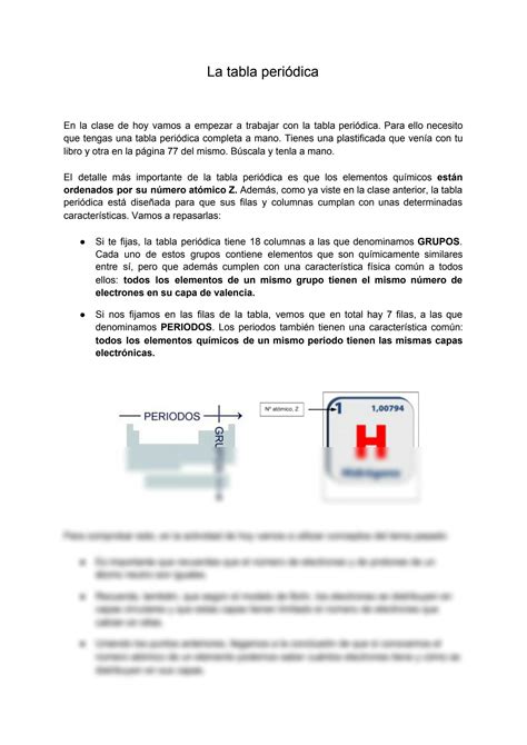 SOLUTION La Tabla Peri Dica Ejercicios Studypool