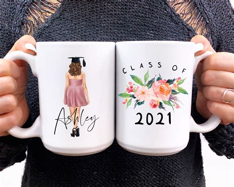 Taza personalizada para la graduación clase de 2021 taza Etsy