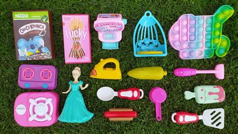 Review Alat Masak Masakan Jajanan Eskrim Pop It Barbie Alat Dapur