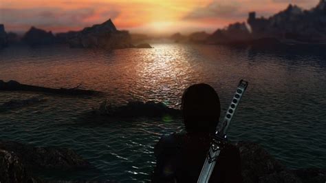 Sunlight Landscape Boat Women Sunset Sea Bay Lake