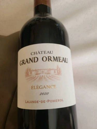 Château Grand Ormeau Élégance Lalande de Pomerol Vivino