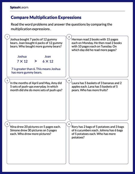 Multiplication 3rd Grade Math Learning Resources Page 8