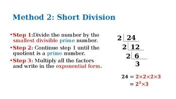 Prime Factorization Factor Tree And Short Division By Emilymath