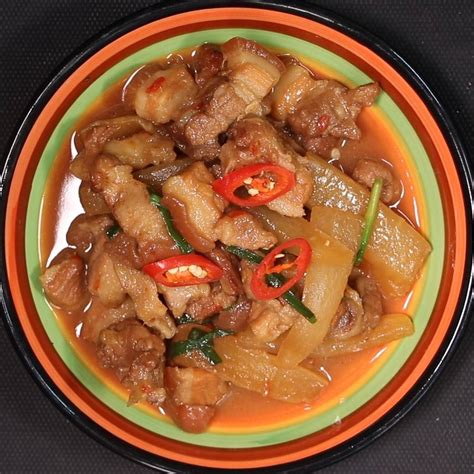 Cách làm thịt ba rọi kho củ cải trắng mềm ngon BepXua