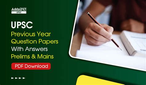 Upsc Previous Year Question Papers Pdf For Prelims And Mains