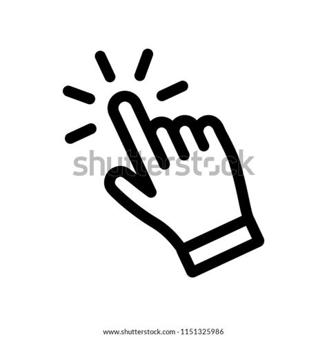 Hand Clicking Vector Icon Stock Vector Royalty Free 1151325986