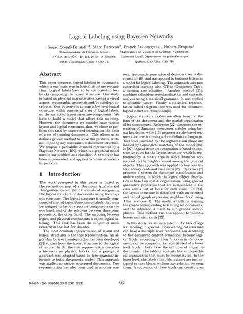 pdf logical labeling using bayesian networks