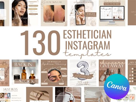 Esthetician Planner Templates Beauty Instagram Post Etsy