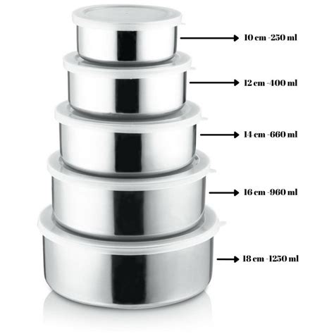 Conjunto De Tigelas A O Inox Pe As Tampa Resistente Shopee Brasil