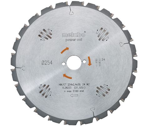 METABO Lame de scie circulaire 254x30 spéciale bois Outil Maxi Pro