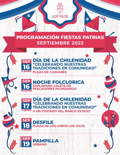 Programa Fiestas Patrias 2022 Municipalidad De Los Vilos