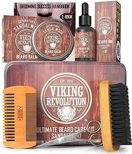 Viking Revolution Kit Barbe Homme Inclus Brosse Barbe En Poils De