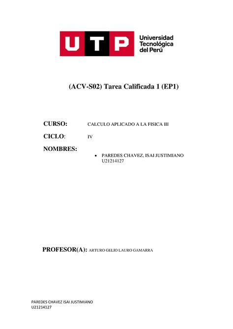 ACV S02 Tarea Calificada 1 EP1 CAF3 PAREDES CHAVEZ ISAI