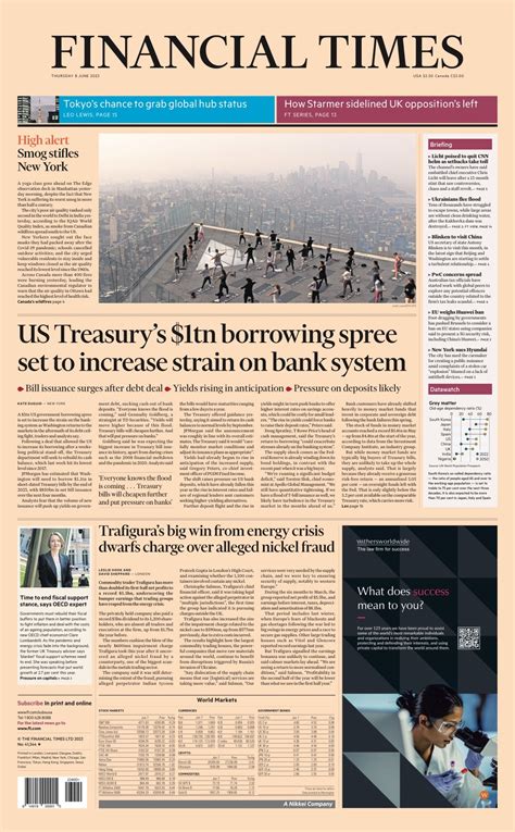 Financial Times Front Page 8th Of June 2023 Tomorrow S Papers Today