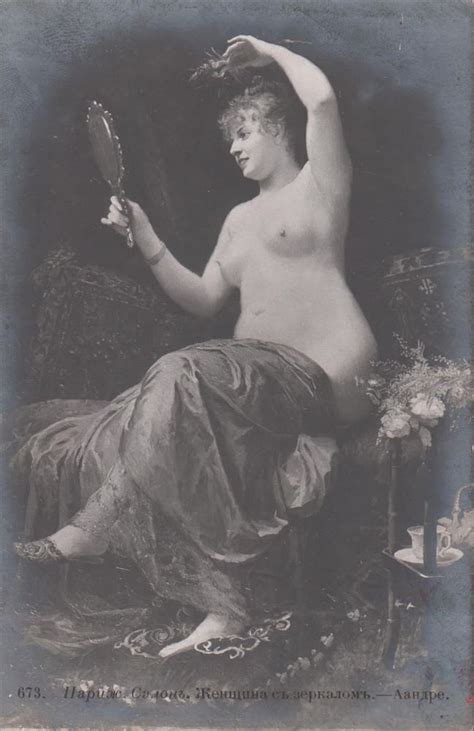 1910 RUSSIA CARTE POSTALE Partly Naked Woman Paris Woman With