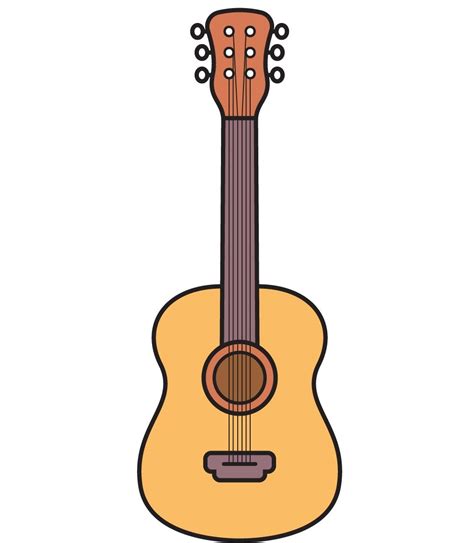 Esperançosamente um tutorial simples de desenho de guitarra para