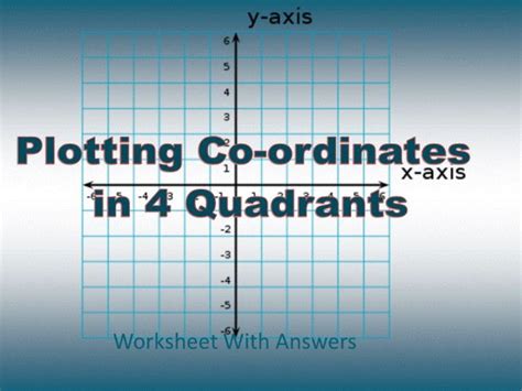 plotting coordinates in 4 quadrants worksheet with answers teaching resources