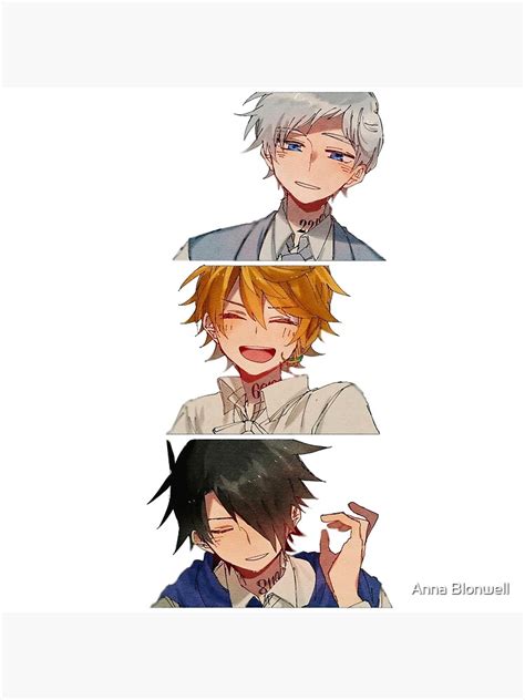 The Promised Neverland Cute Ray Emma And Norman Poster By