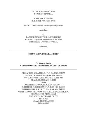 Fillable Online Law Fsu City S Supplemental Brief Florida State