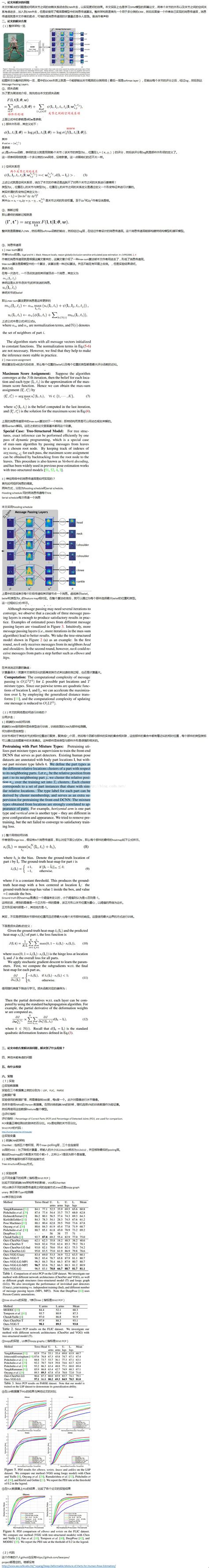 论文阅读：end to end learning of deformable mixture of parts and deep convolutional neural networks