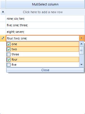 Mutiselect Drop Down List Column In RadGridView Telerik UI For WinForms