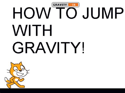 How To Jump With Gravity On Scratch
