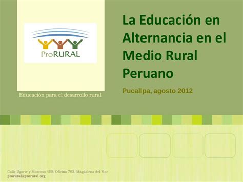 PDF La Educación en Alternancia en el Medio Rural PDF file El